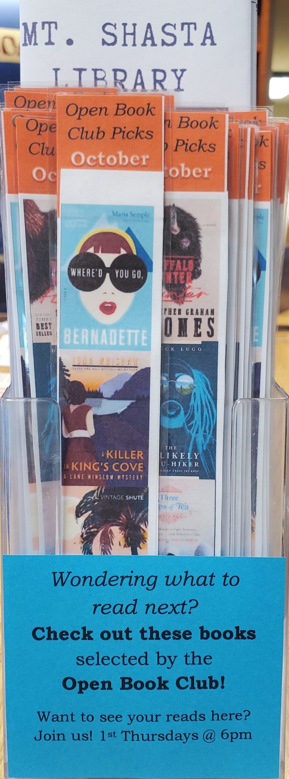 Book Clubs – Mt. Shasta Library